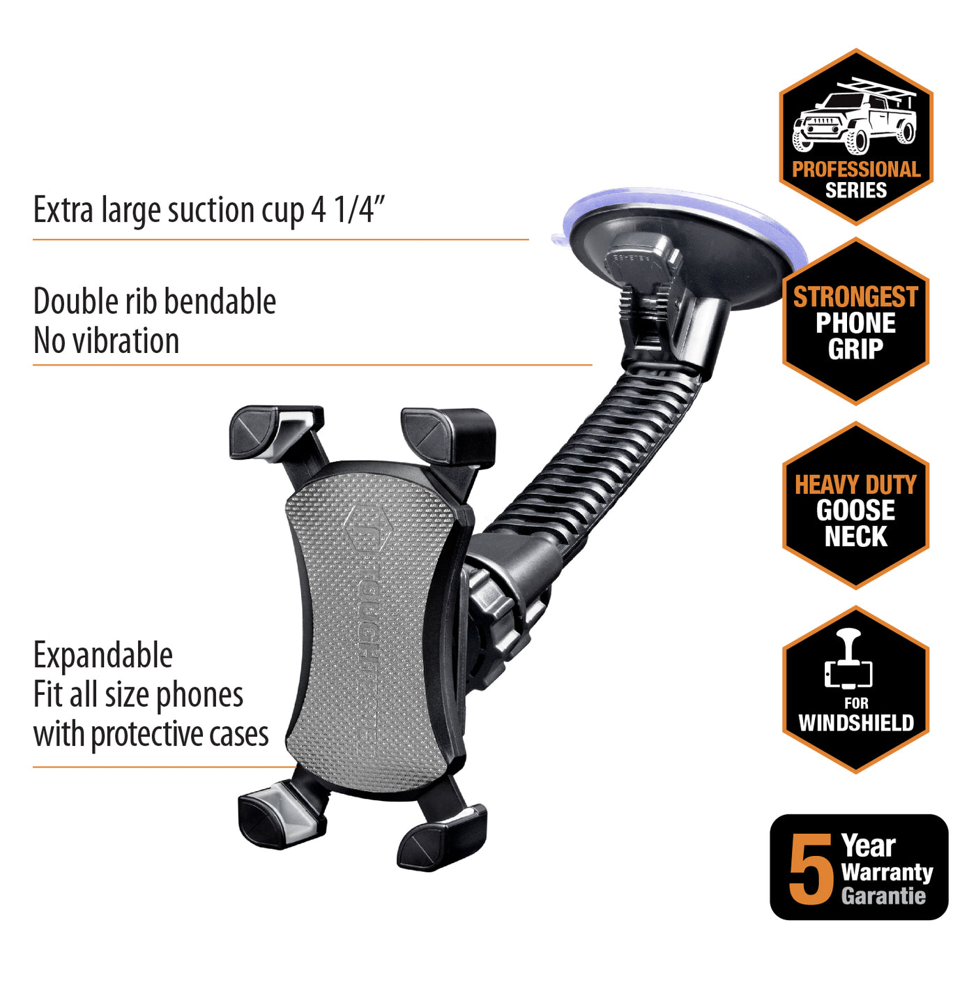 ToughTested Mammoth Adjustable Mobile Windshield Mount