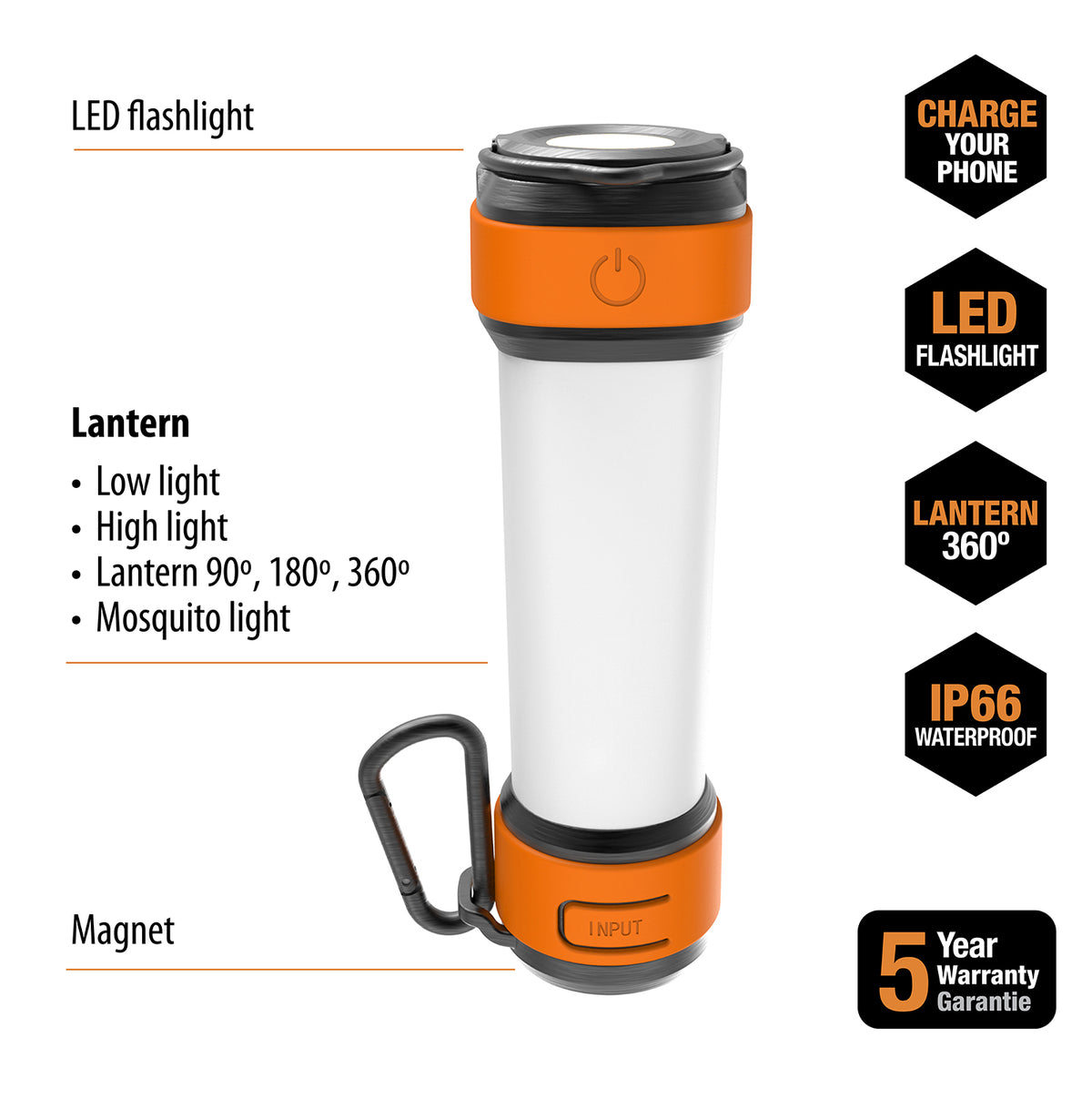 Trek Power Bank Lantern and Flashlight
