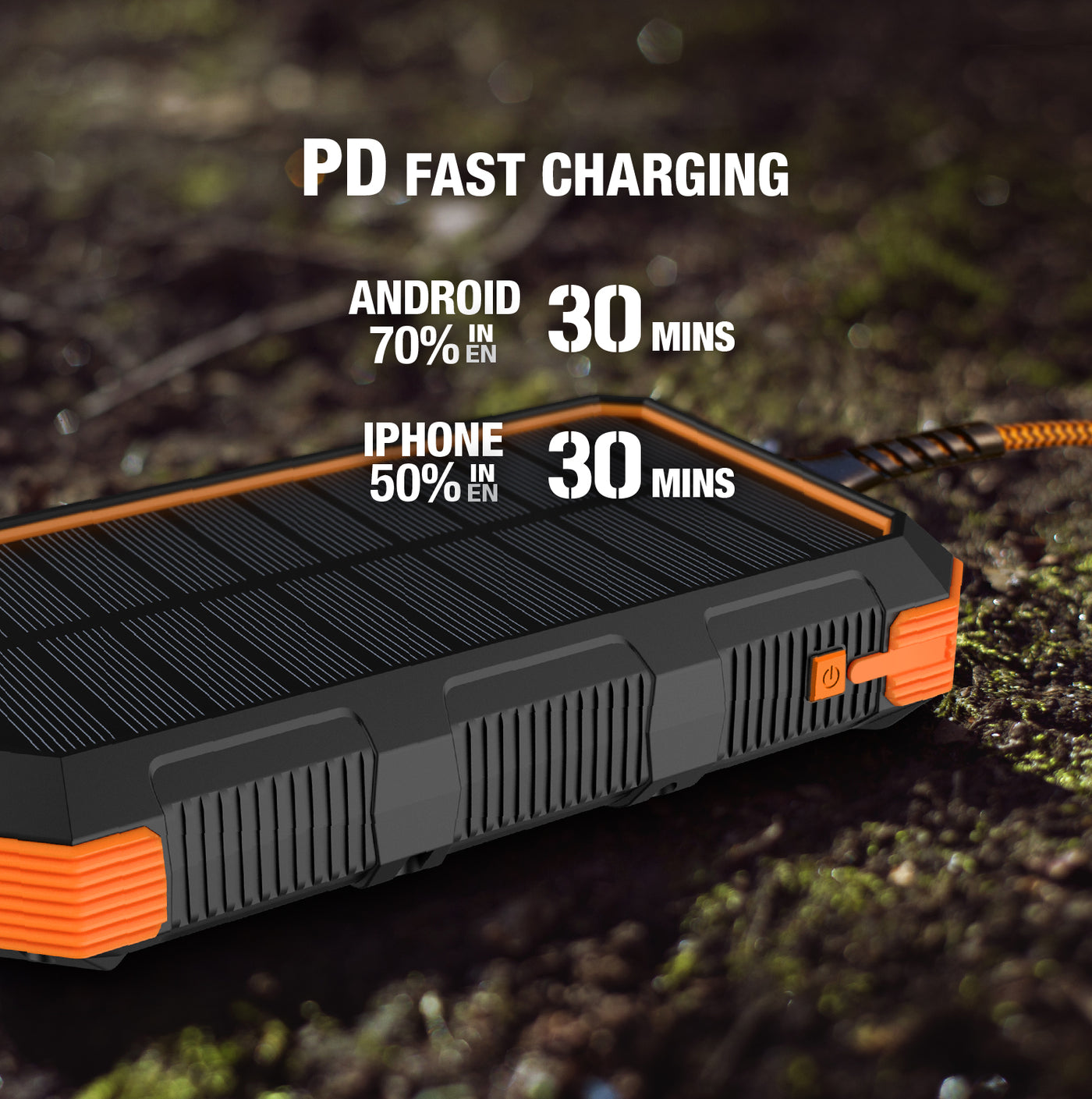 ToughTested SOLAR ROC24 24,000 mAh Powerbank with Solar Charging & Pow