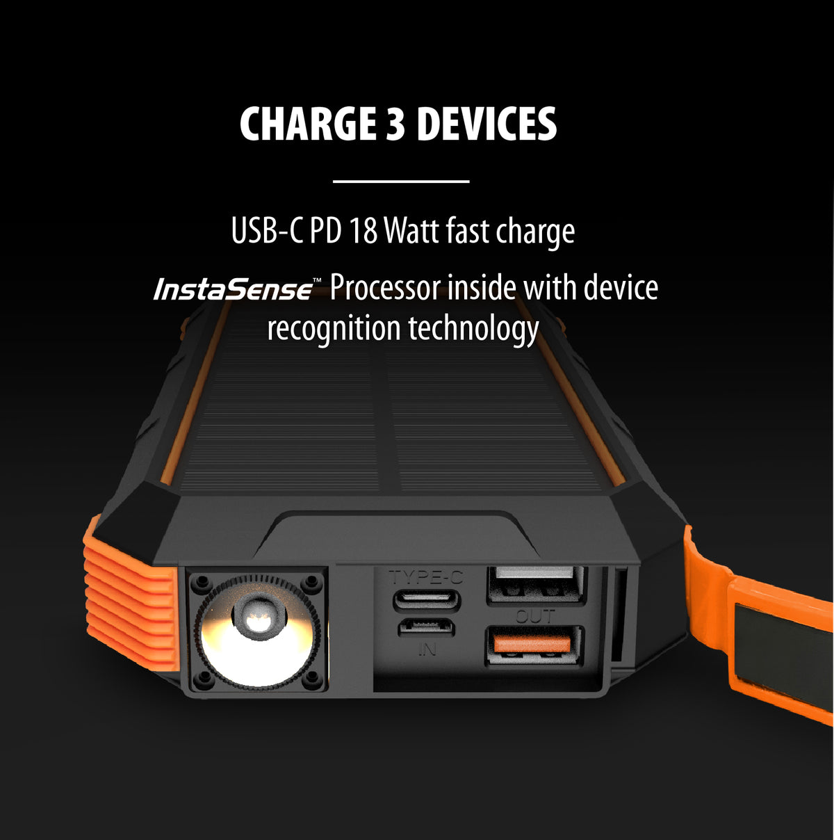 ToughTested SOLAR ROC24 24,000 mAh Powerbank with Solar Charging & Pow
